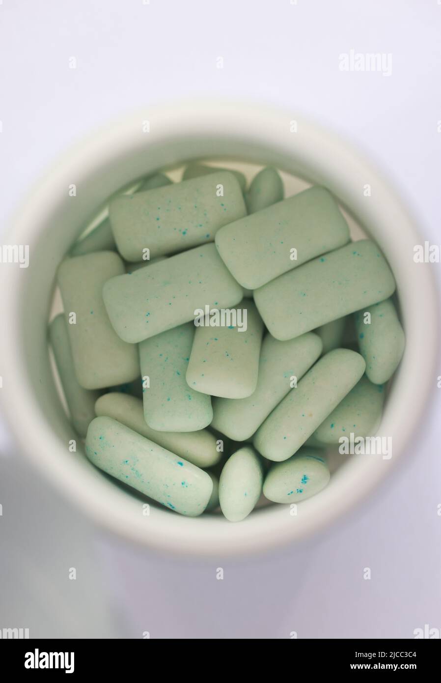 Extra white sweet mint chewing gum from the brand Wrigleys from Mars ...