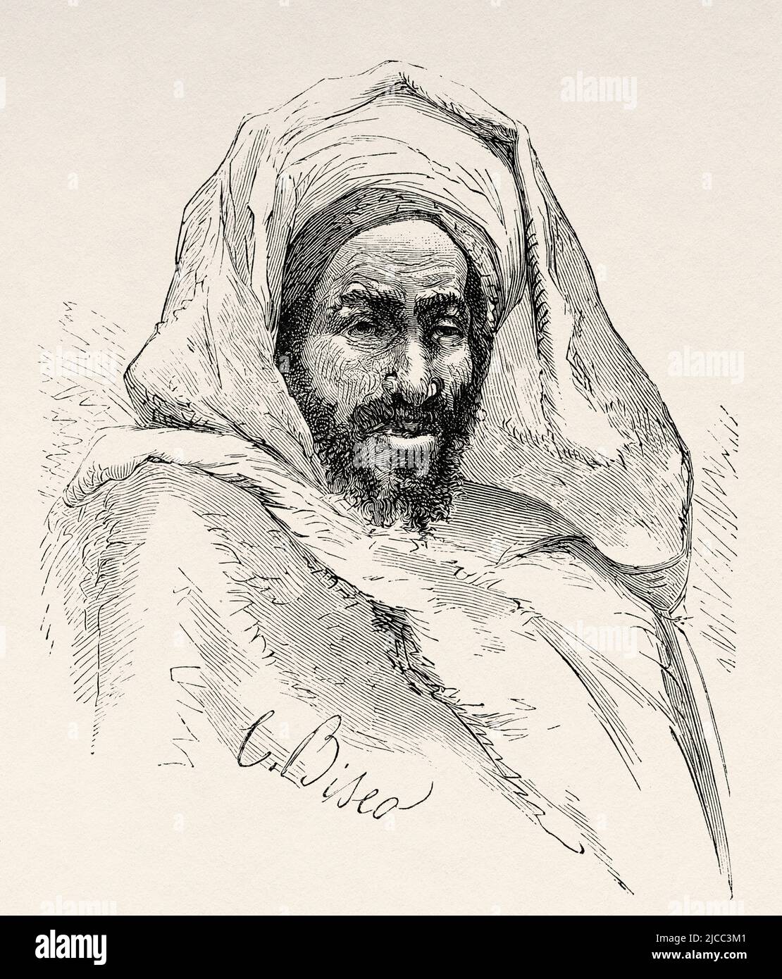 Portrait of a man from the Beni Hassan tribe, a nomadic group of Arab ...