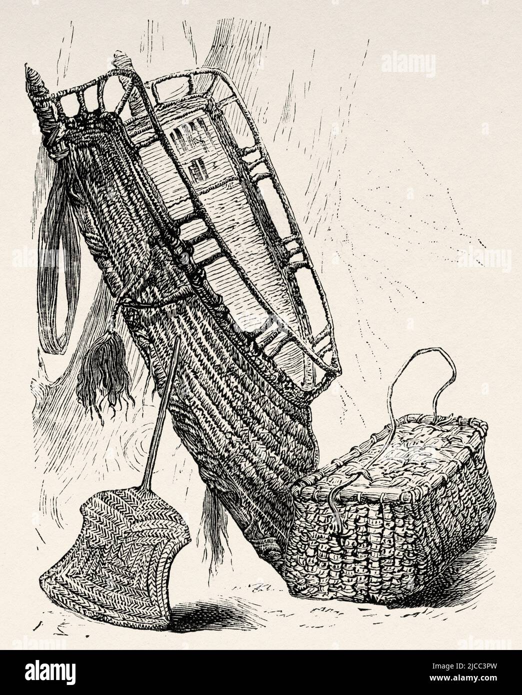 Craft utensils of the native indigenous Wayana Indians tribe, French ...