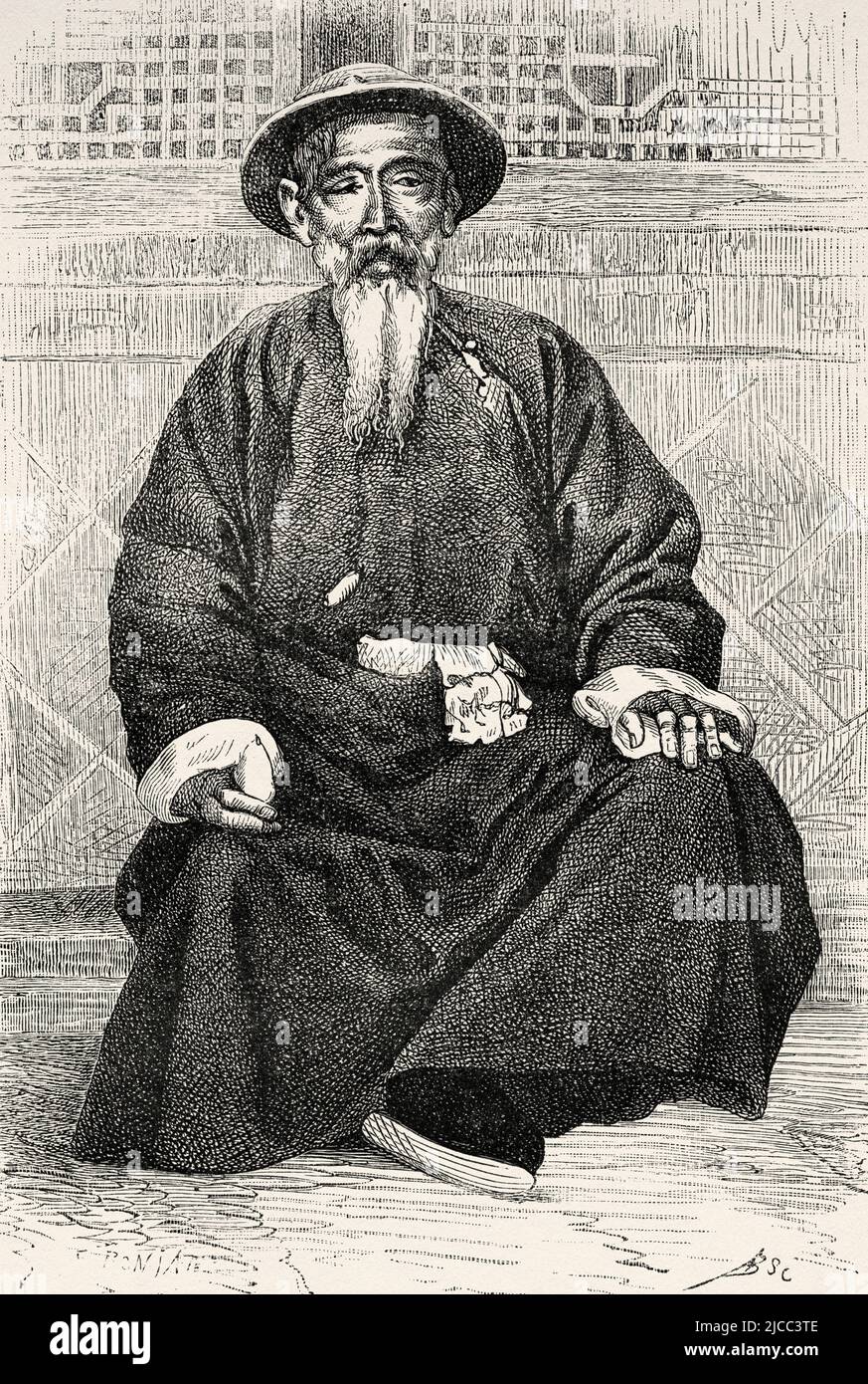 Dungan chief, Central Asian people. Yining, northwestern part of ...