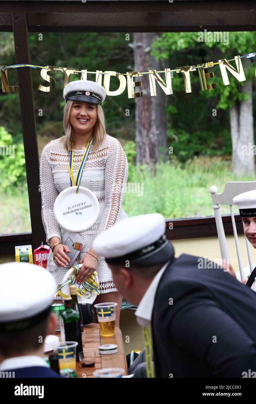 Happy students during Friday's graduation (In Swedish: Studenten) in ...
