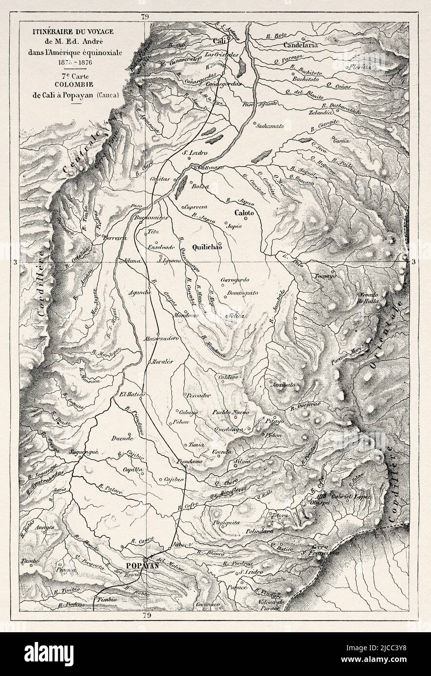 From Cali to Popayan. Cauca valley Department . Colombia, South America ...