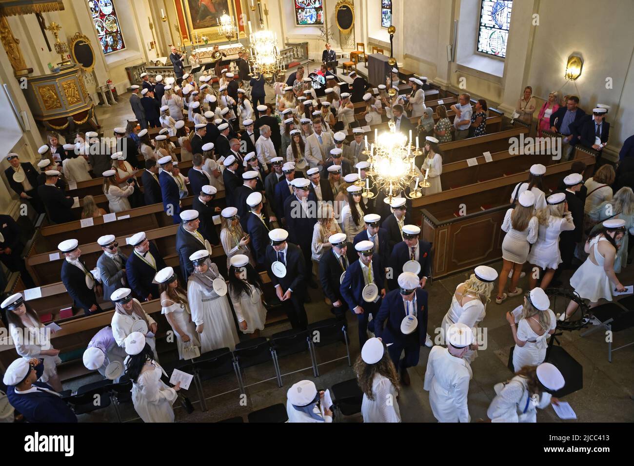 Happy students during Friday's graduation (In Swedish: Studenten) in ...