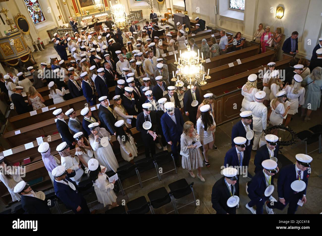 Happy students during Friday's graduation (In Swedish: Studenten) in ...