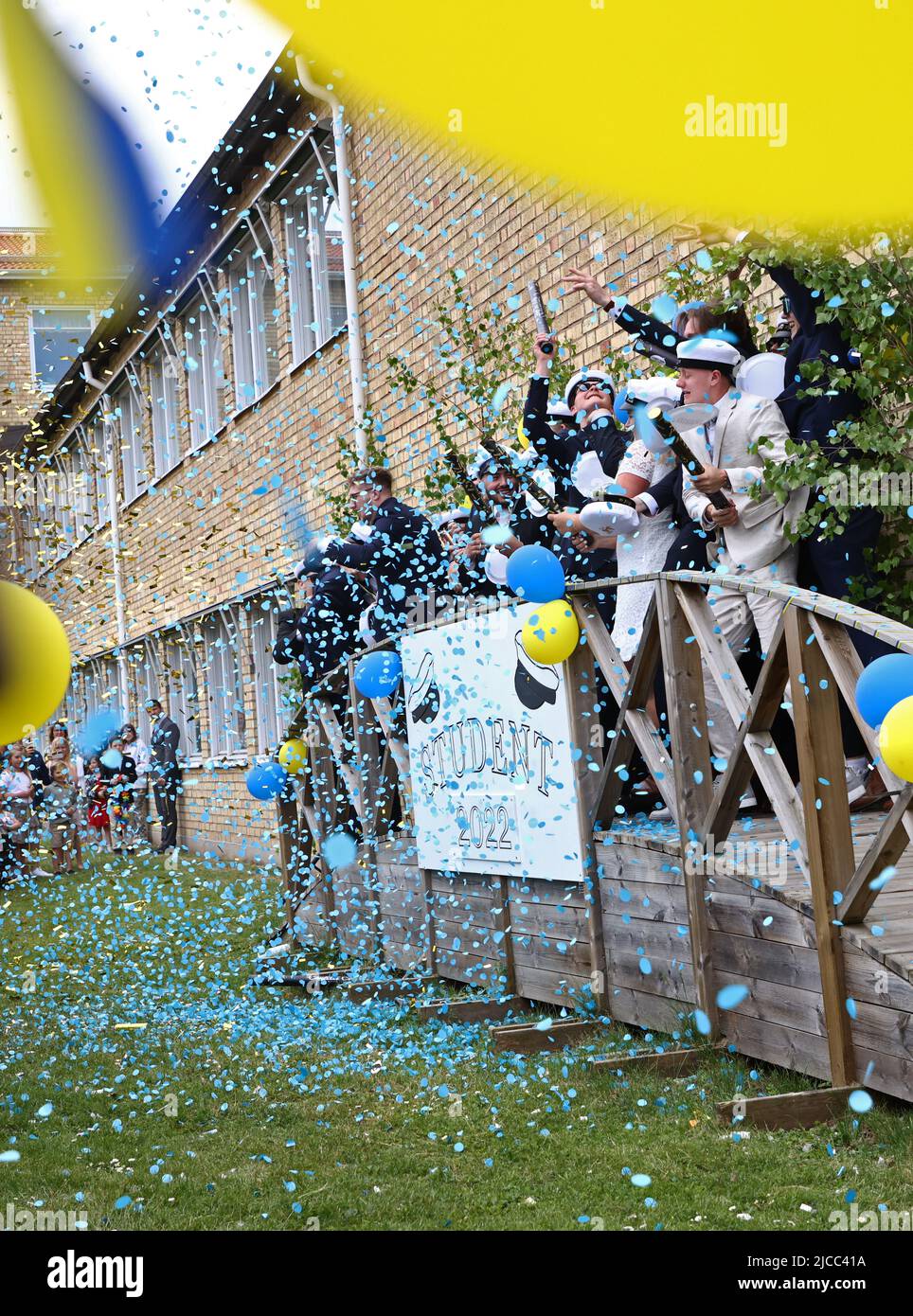 Happy students during Friday's graduation (In Swedish: Studenten) in ...