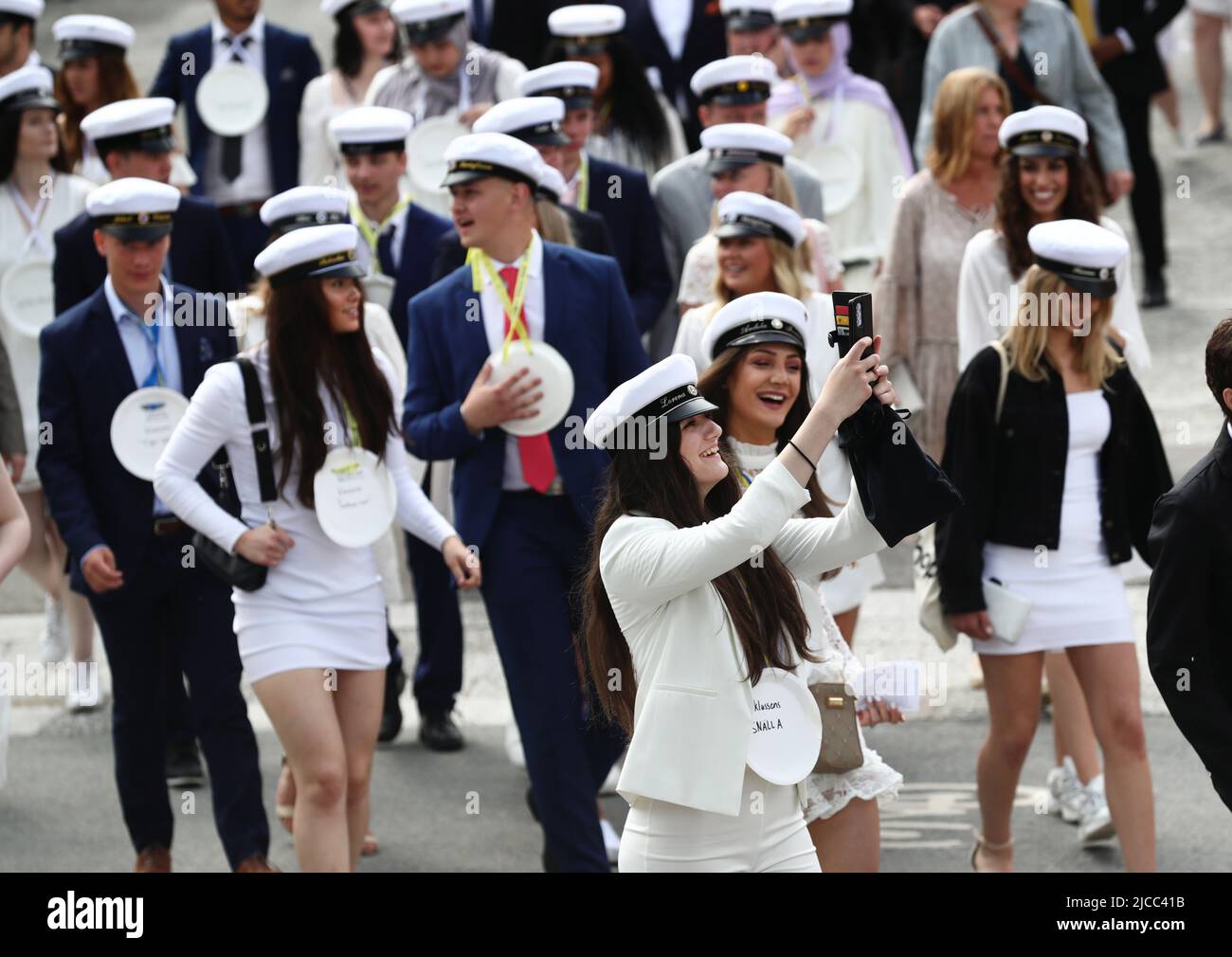 Happy students during Friday's graduation (In Swedish: Studenten) in ...