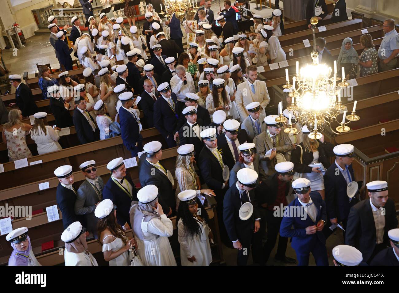Happy students during Friday's graduation (In Swedish: Studenten) in ...