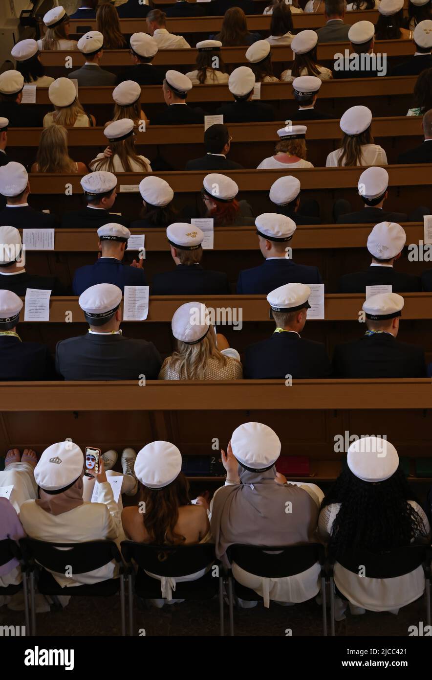 Happy students during Friday's graduation (In Swedish: Studenten) in ...