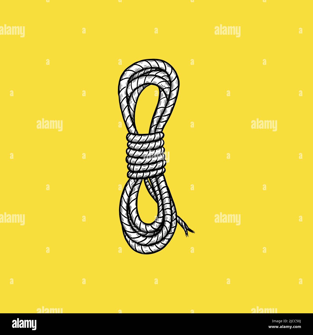 Rope and Hope. Sketch and Vintage style. - Vector Stock Vector Image ...