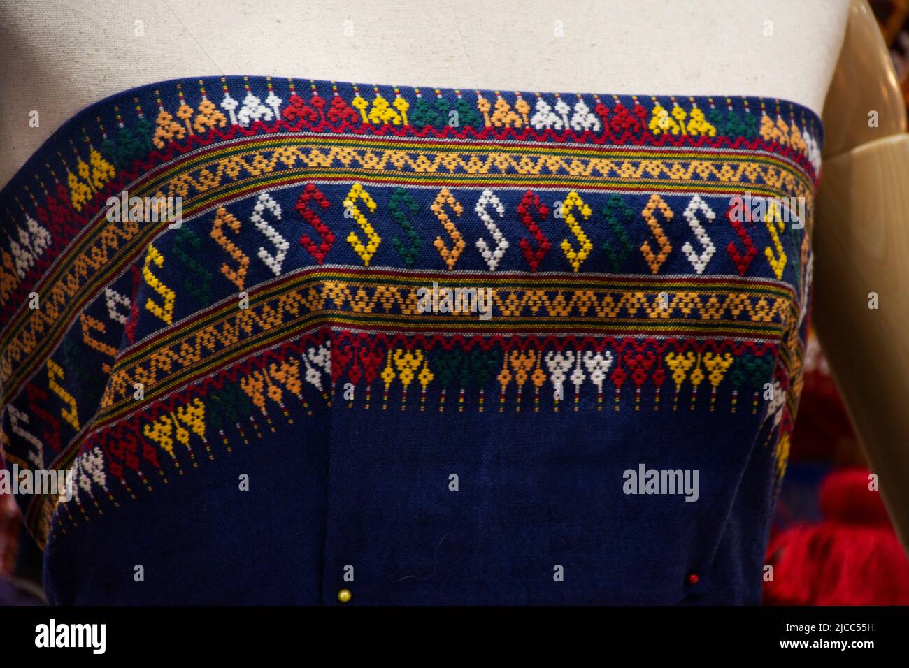 Hand woven cloth fabric local folk wisdom dye natural color of ...
