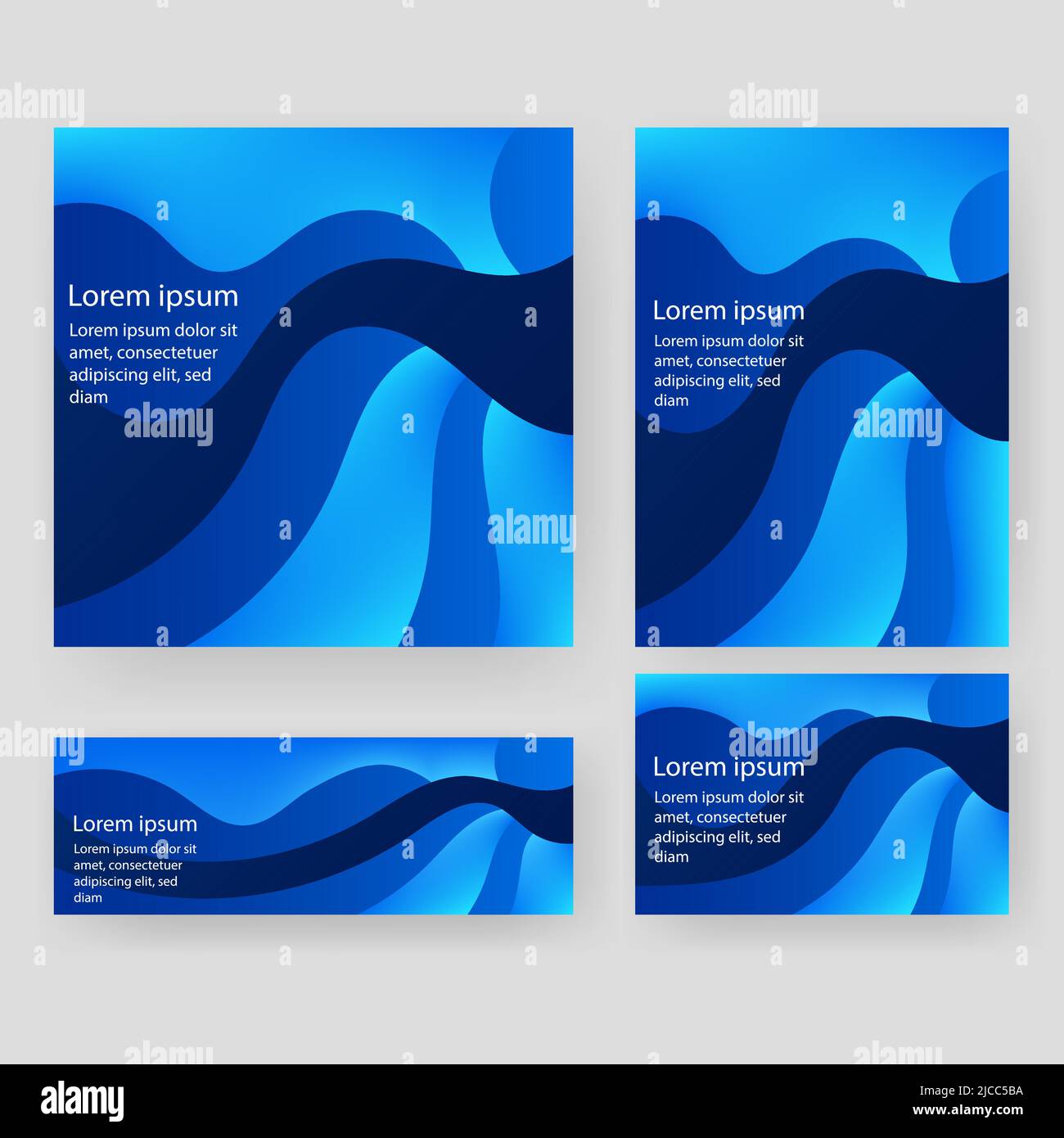 ocean blue wave brochure template Stock Vector Image & Art - Alamy