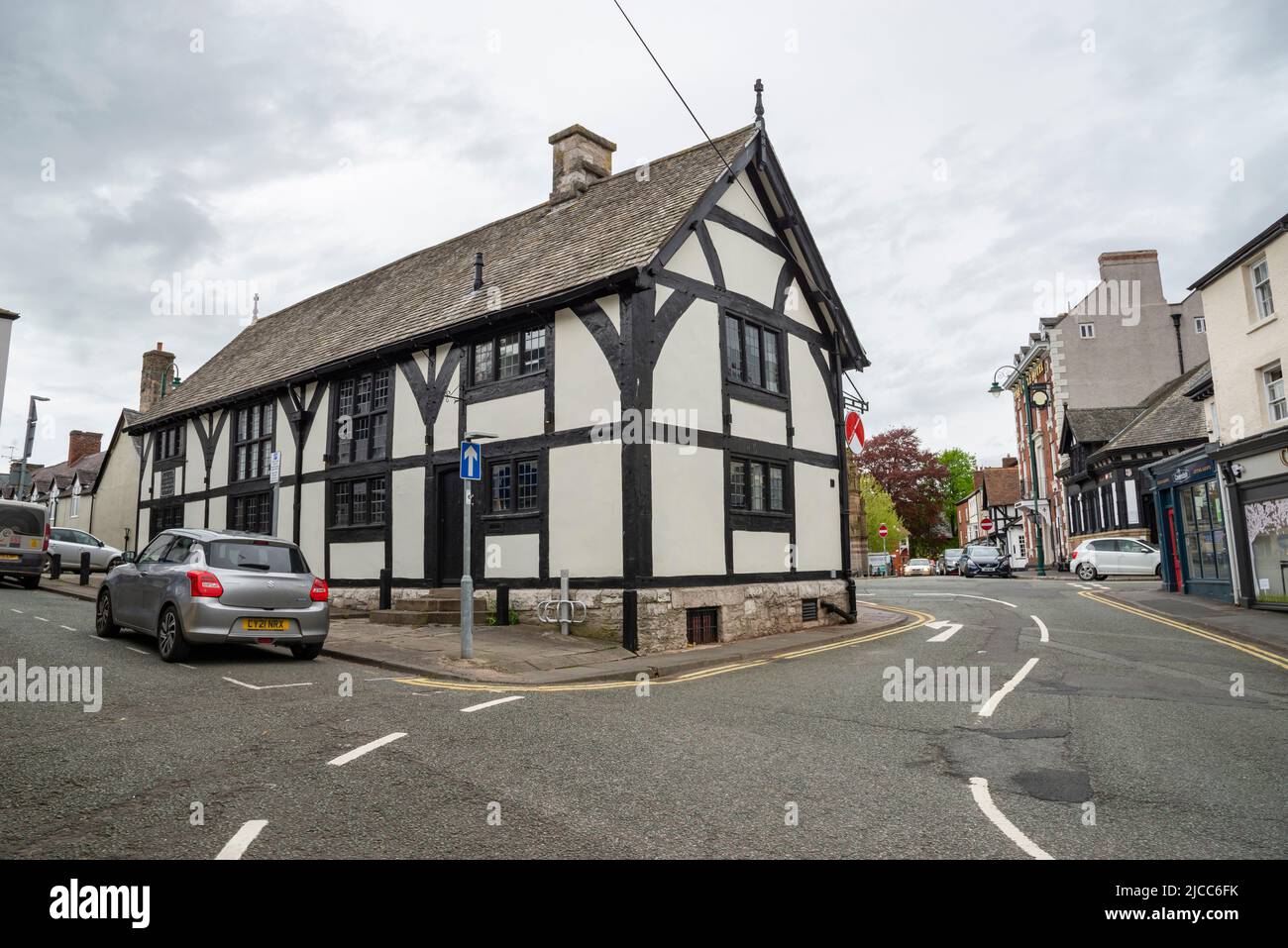 The old Court House in St Peter's Square, Ruthin, Denbighshire, North ...