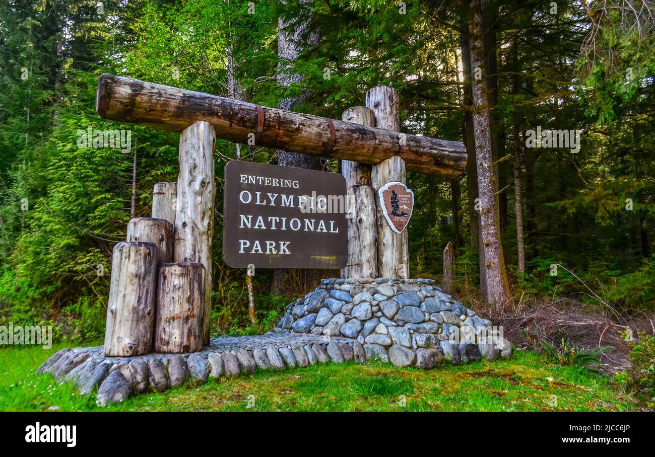 Washington, USA - April 30, 2018: - Olympic National Park Information ...
