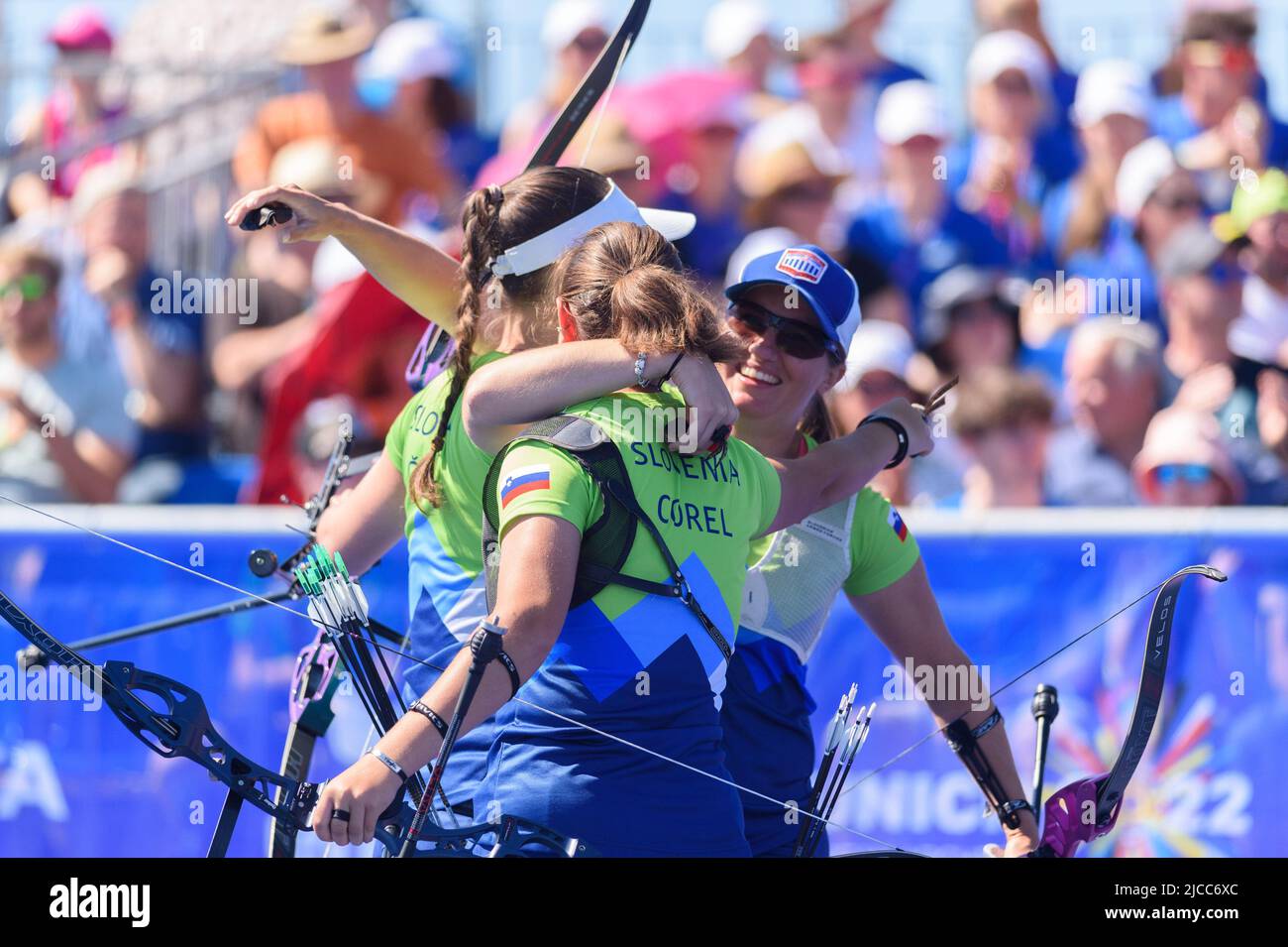 Recurve Women Team Slovenia with Urska Cavic, Nina Corel and Ana Umer ...