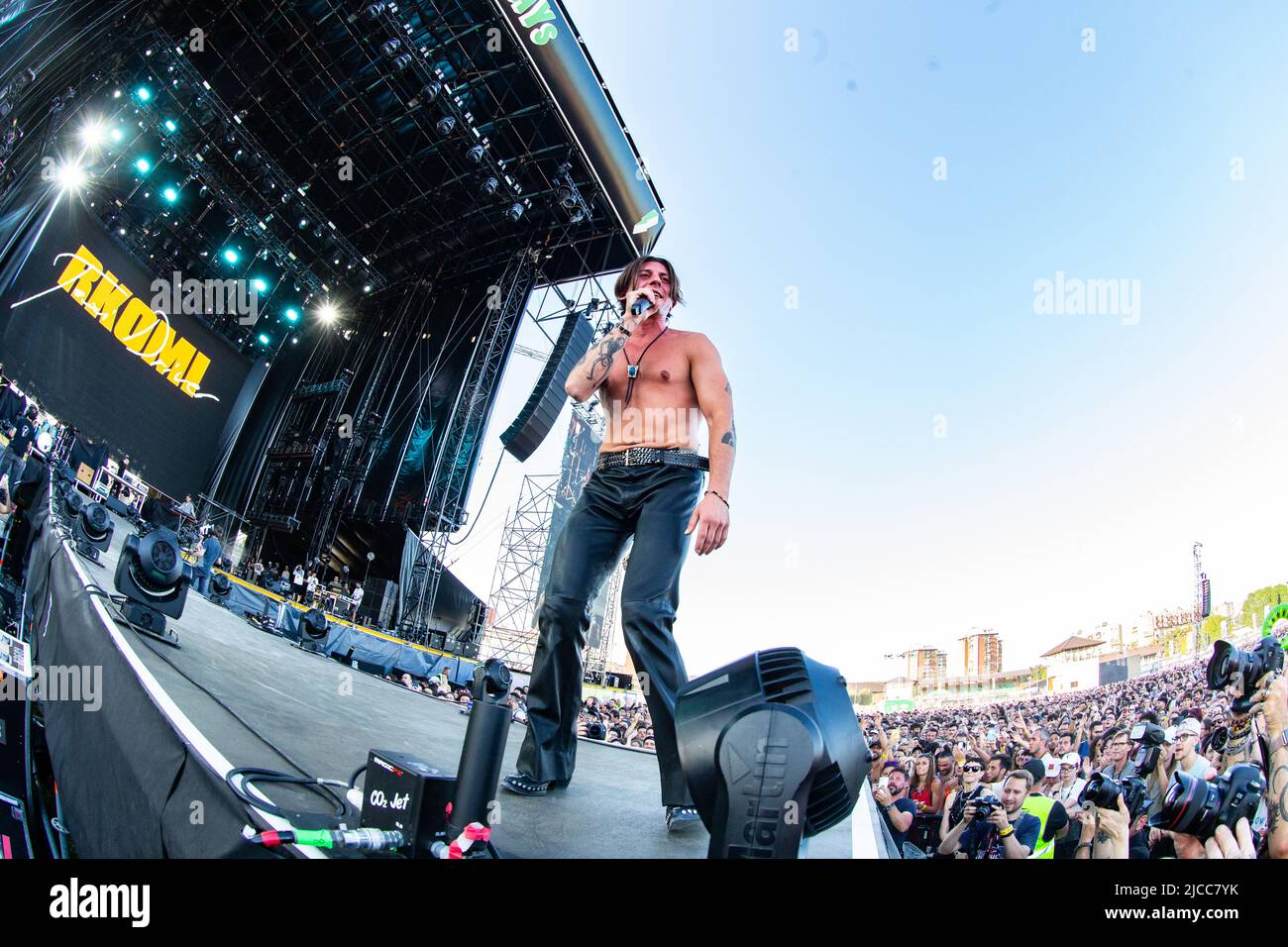 Milan Italy. 11 June 2022. The Italian rapper Mirko Manuele Martorana ...
