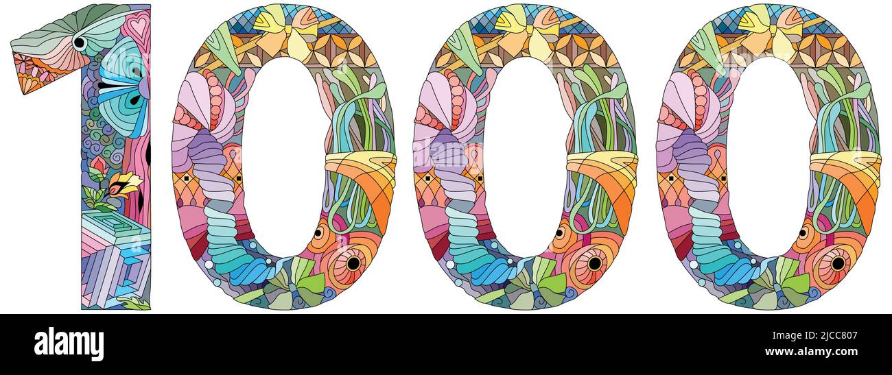 Thousand Isolated zentangle illustration for decoration Stock Vector ...