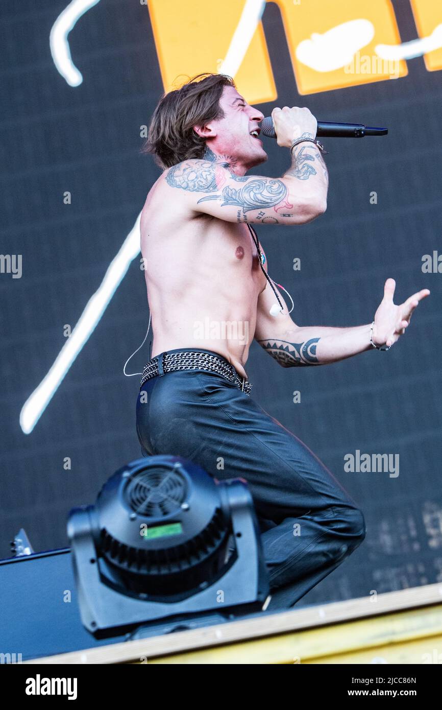 Milan Italy. 11 June 2022. The Italian rapper Mirko Manuele Martorana ...