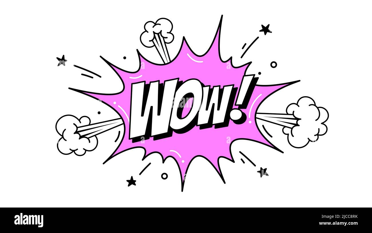 Speech Bubble Wow. Banner, speech bubble, poster and sticker concept ...