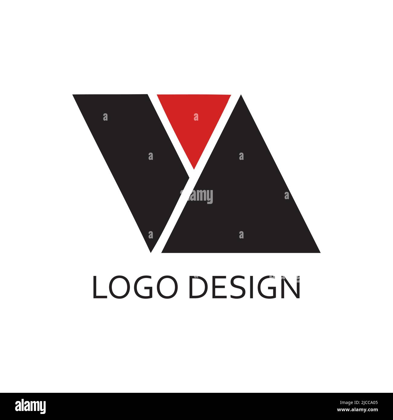 monogram geometry style va letter suitable for company logo Stock ...