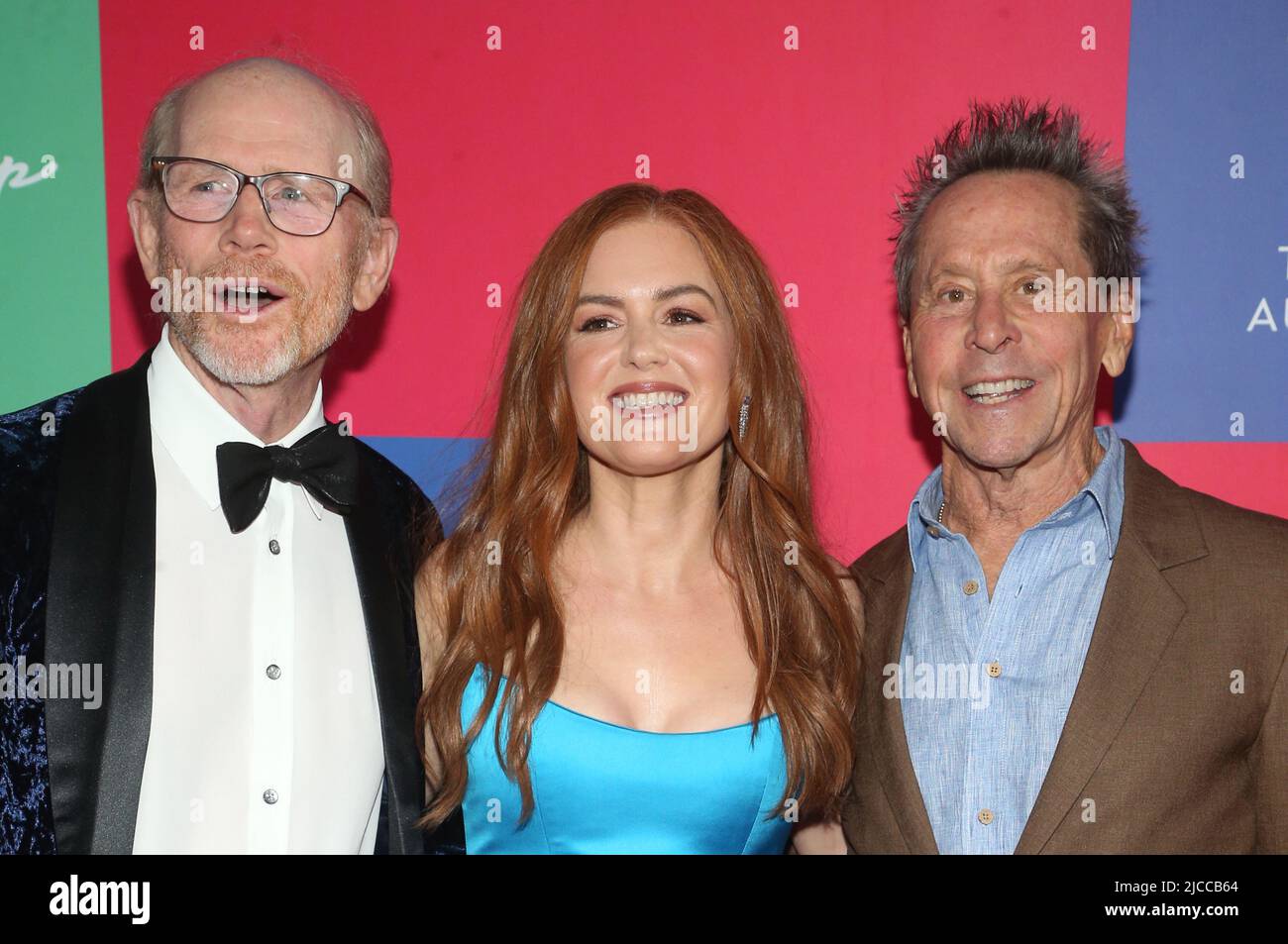 LOS ANGELES, CA - JUNE 11: Ron Howard, Isla Fisher, Brian Grazer, at ...