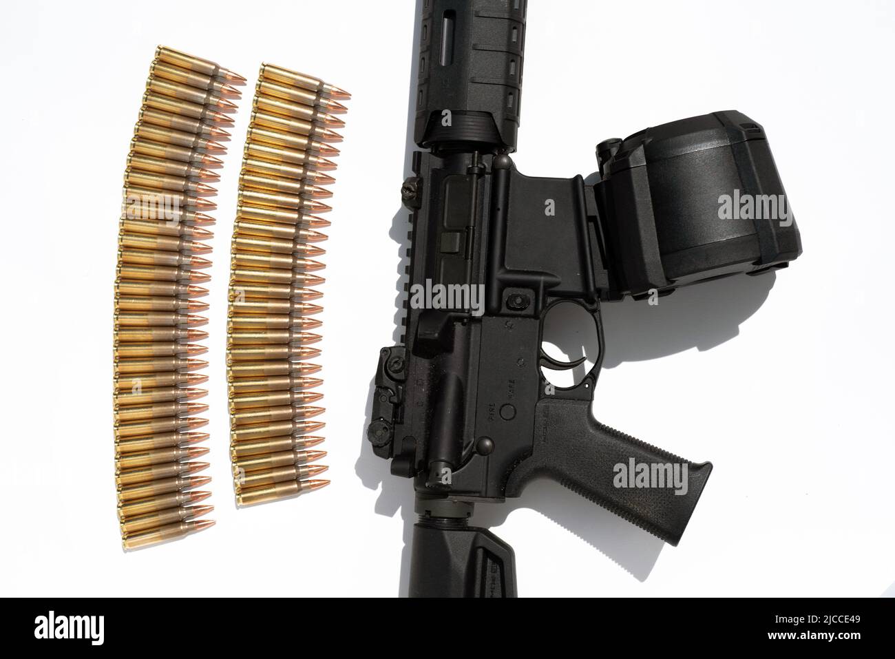 An AR-15 type rifle (without a magazine) and 60-rounds of 5.56mm ammo ...