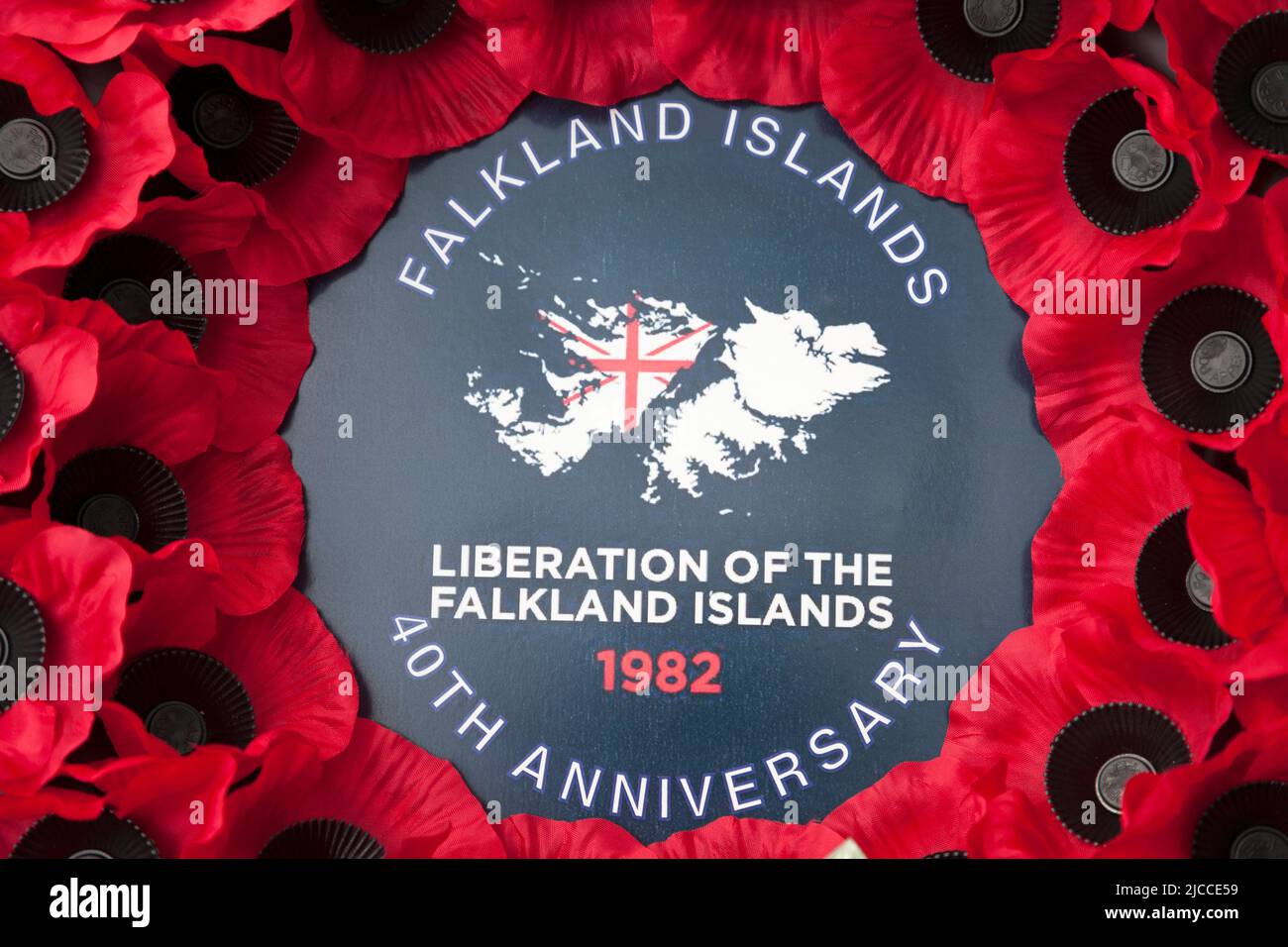 Wreath for the 40th Anniversary of the Falklands War Stock Photo - Alamy