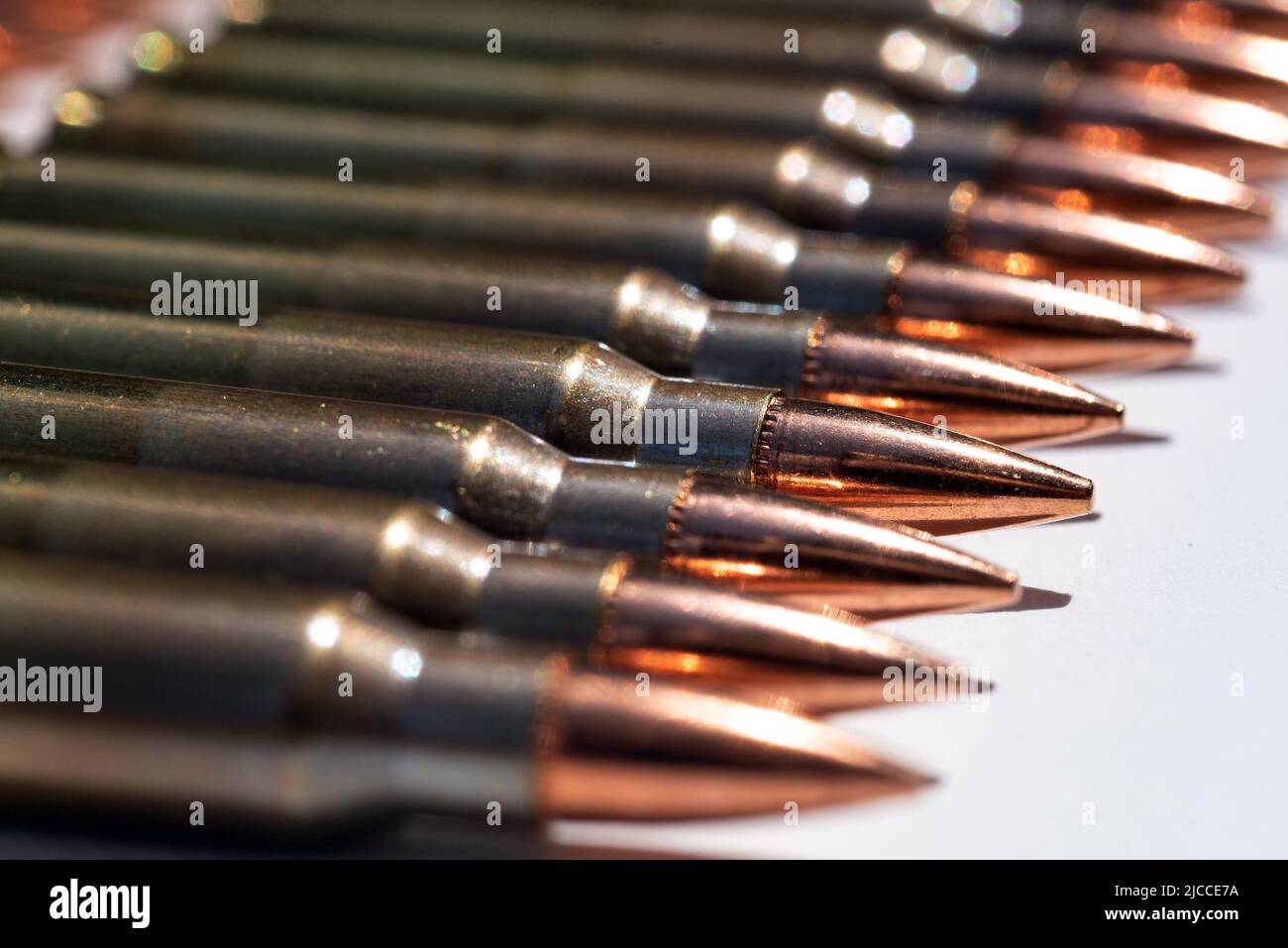 An AR-15 type rifle 5.56mm bullets in Arlington, Virginia, Friday, June ...
