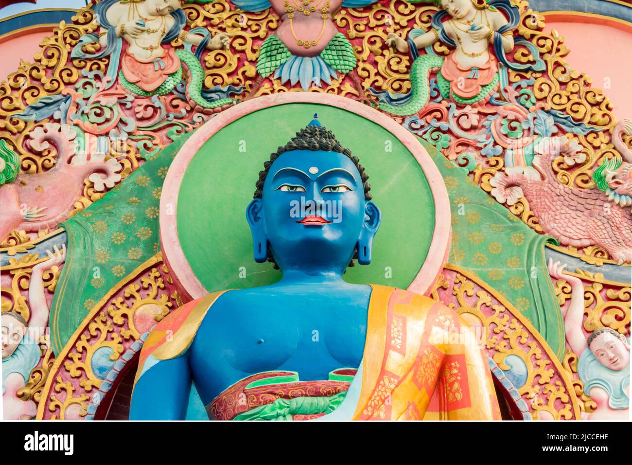 Statue of the Akshobhya Buddha at the Chagdud Gonpa Khadro Ling ...