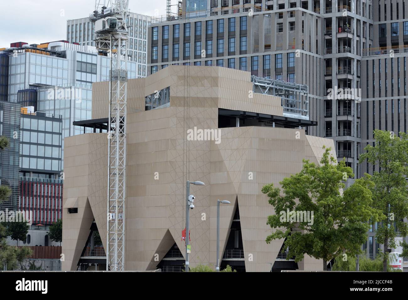 Futuristic V&A East museum building in the Queen Elizabeth Olympic Park ...