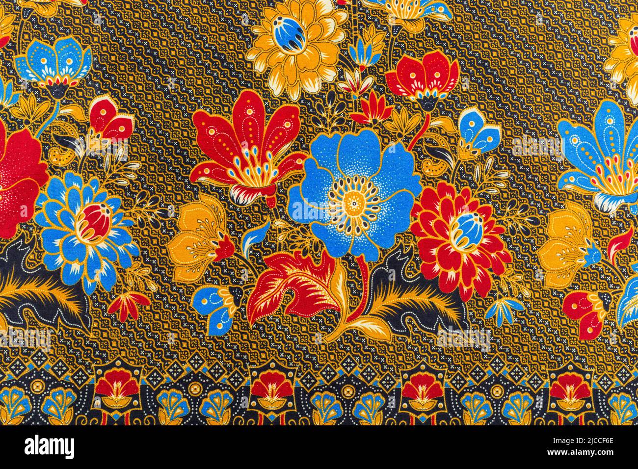 The Batik sarong pattern background in Thailand, traditional batik ...