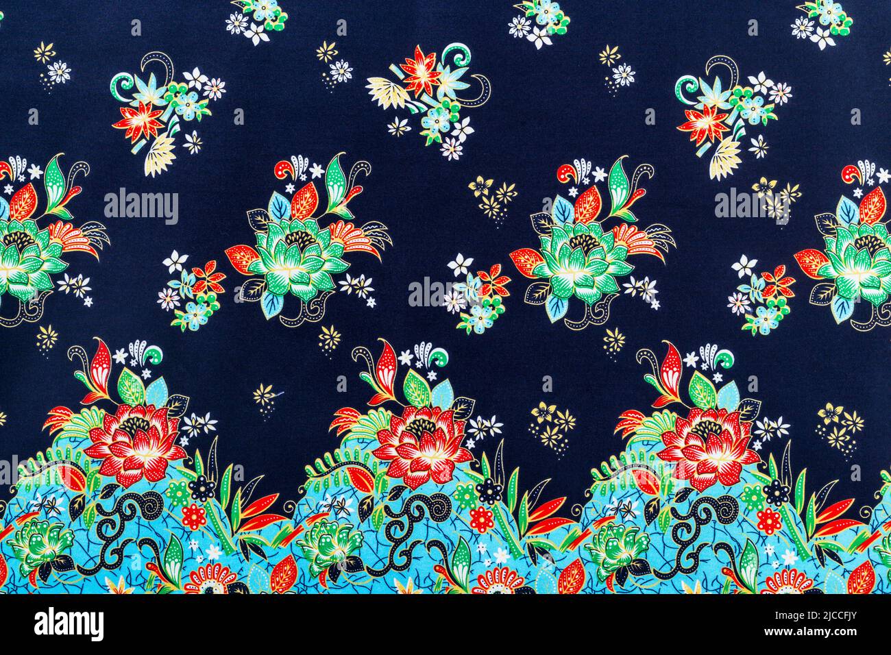 The Batik sarong pattern background in Thailand, traditional batik ...