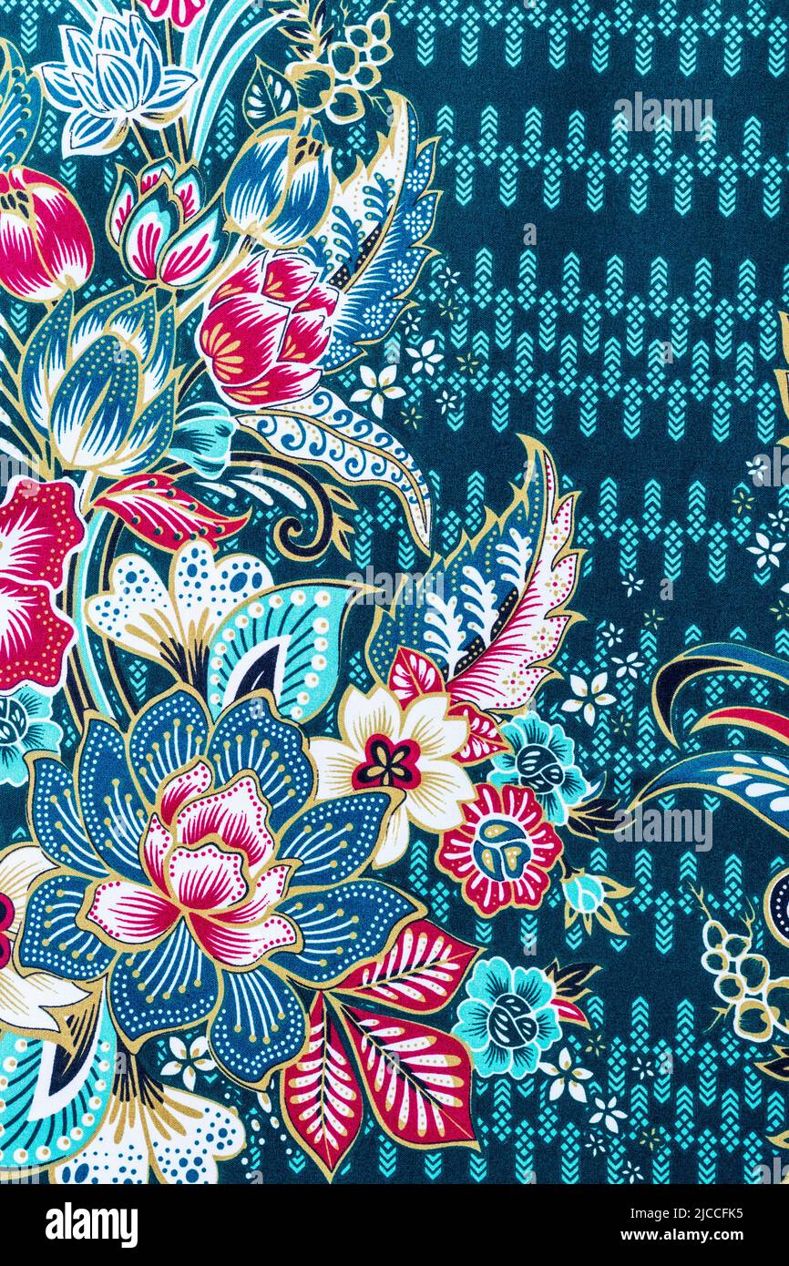 The Batik sarong pattern background in Thailand, traditional batik ...