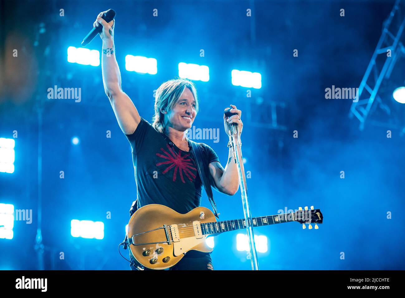 Keith Urban performs during day 1 of CMA Fest 2022 at Nissan Stadium on ...