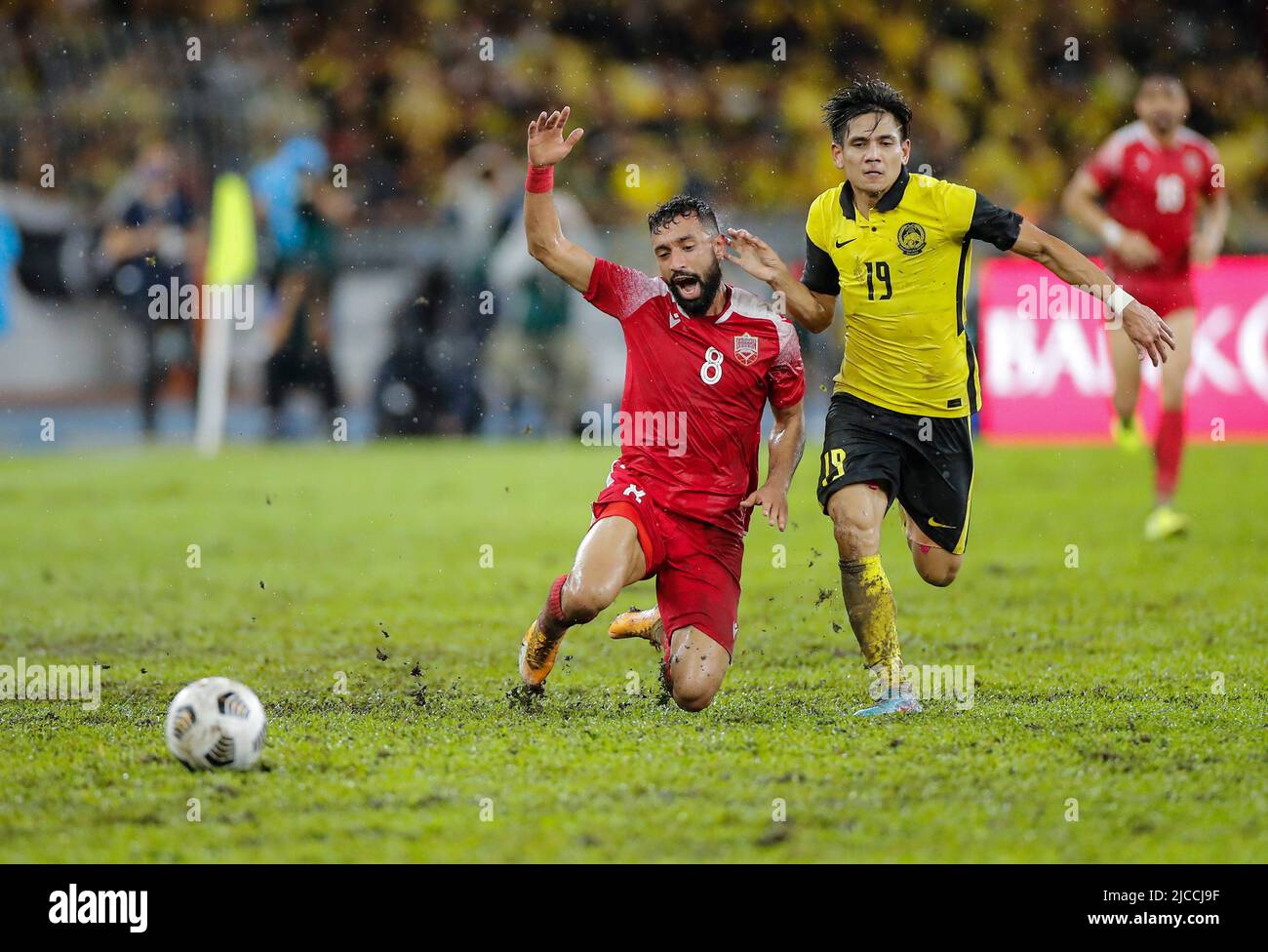 Kuala Lumpur, Malaysia. 11th June, 2022. Muhammad Akhyar Rashid (R) of ...