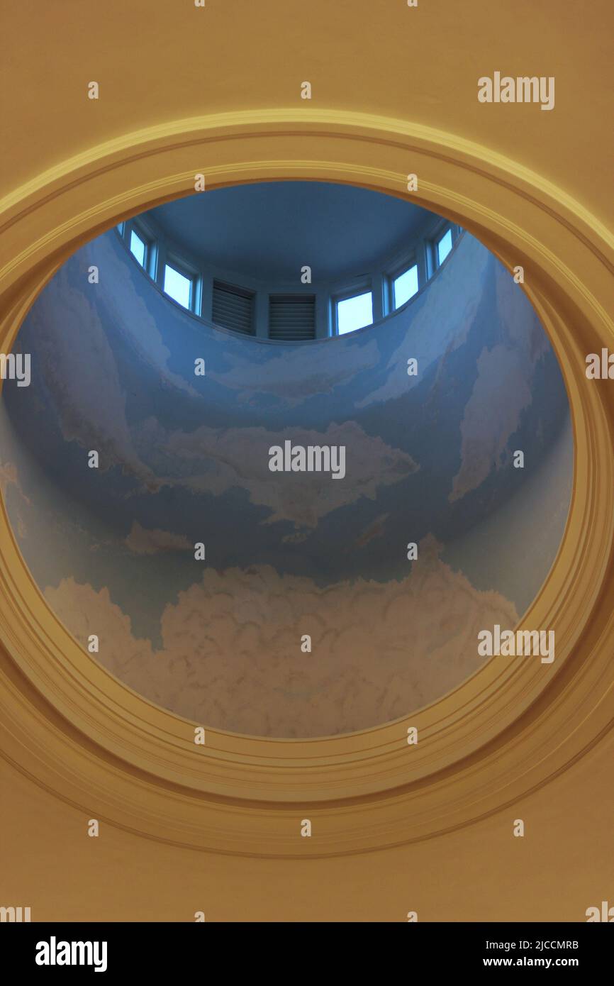 A beautiful huge and giant dome with windows and clouds Stock Photo - Alamy