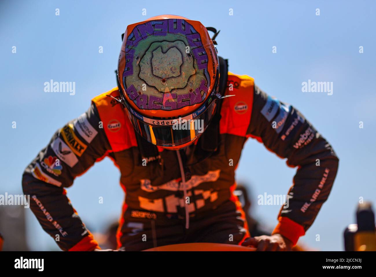 Baku, Azerbaijan. 12th June, 2022. Daniel Ricciardo (AUS) McLaren MCL36 ...