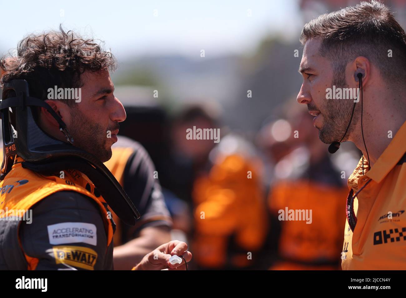 Baku, Azerbaijan. 12th June, 2022. Daniel Ricciardo (AUS) McLaren on ...