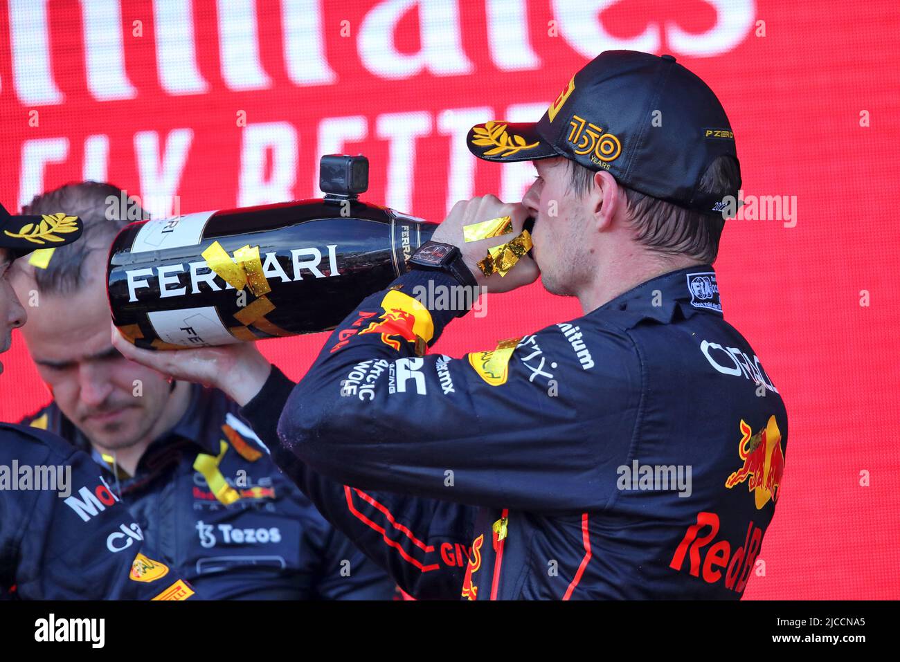 Race winner Max Verstappen (NLD) Red Bull Racing celebrates on the ...