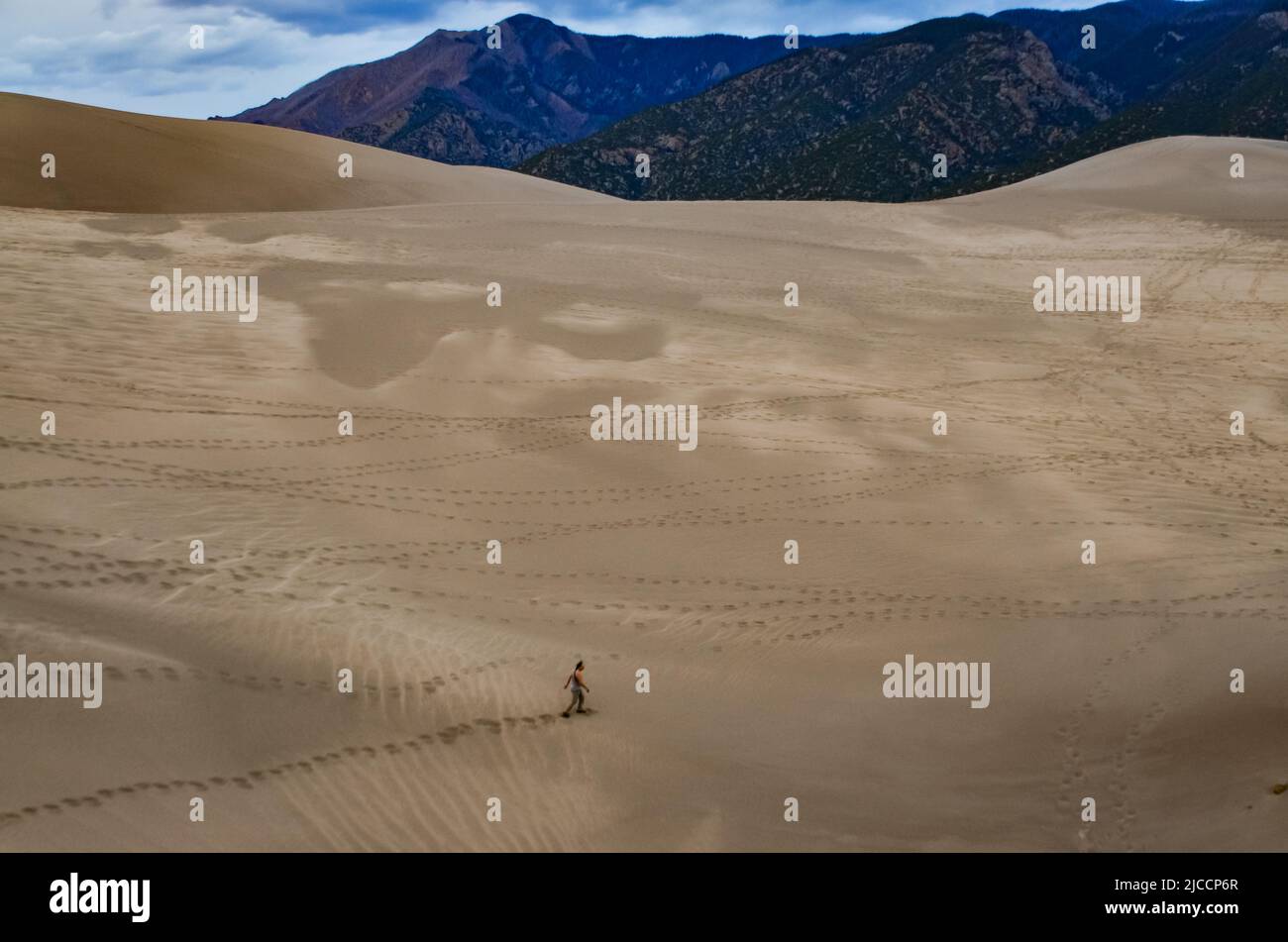 Desert landscape, Great Sand Dunes National Park, Colorado, USA Stock ...