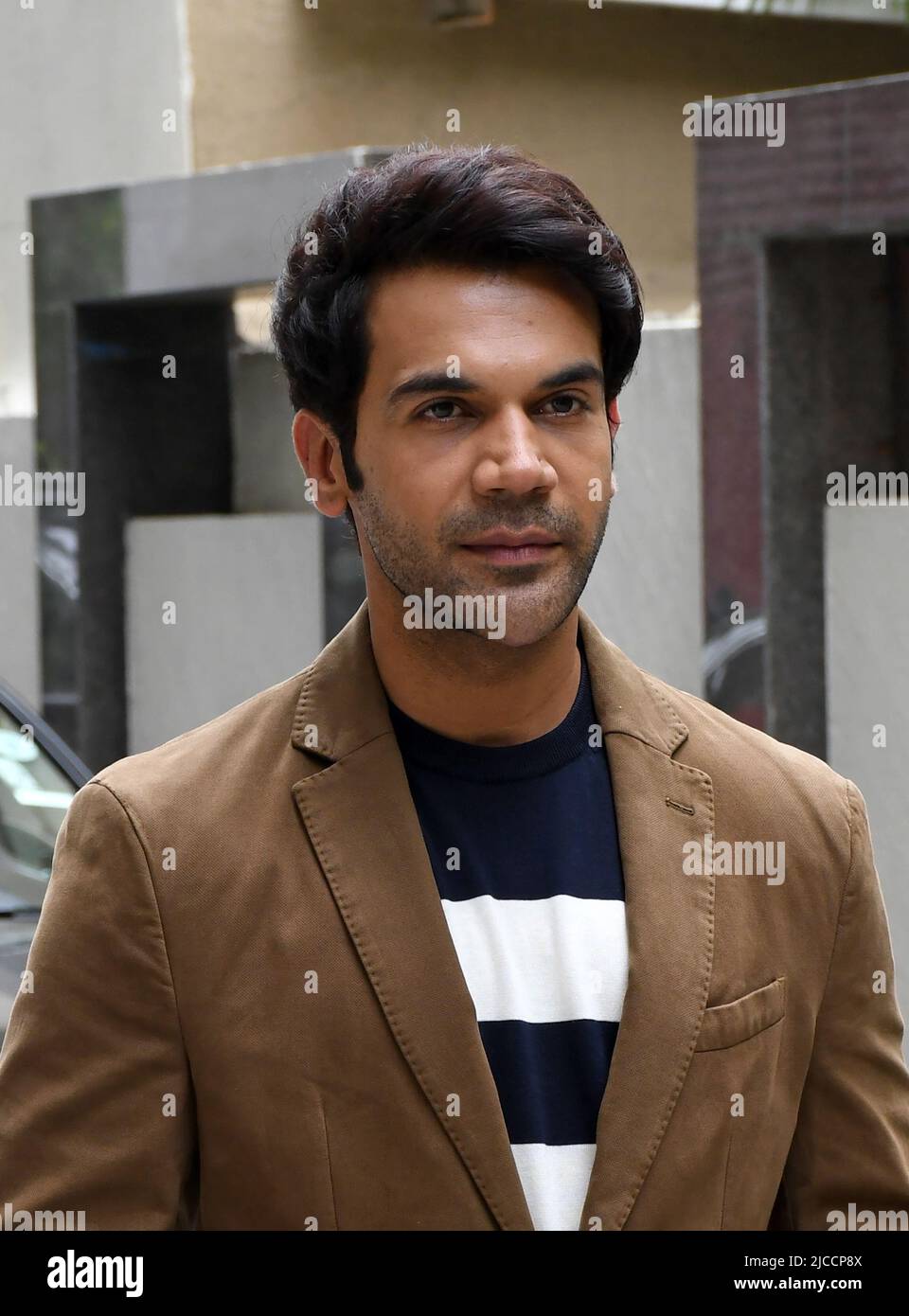 Bollywood actor Rajkummar Rao poses for a photo during the promotion of his upcoming film Hit ...