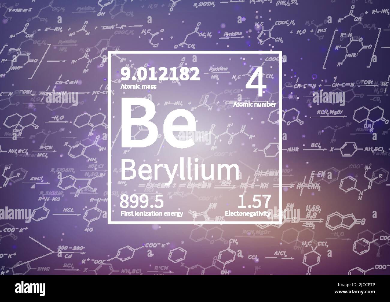 Beryllium chemical element with first ionization energy, atomic mass ...