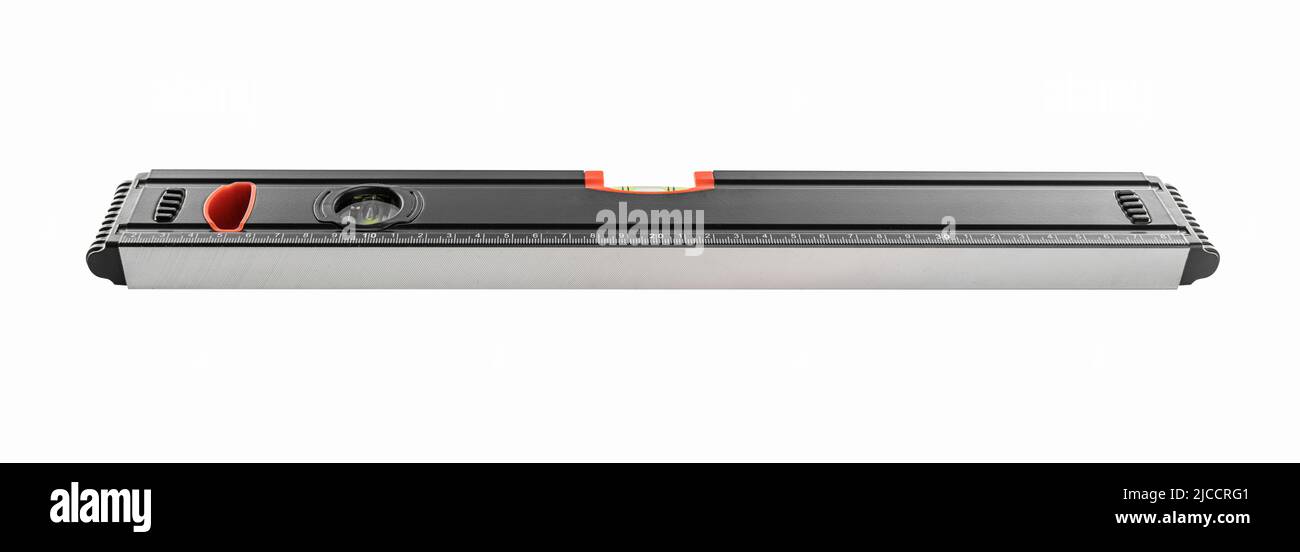 Magnetic building level isolated on white Stock Photo - Alamy