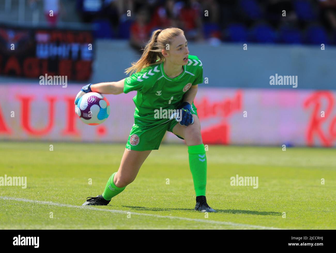 Laura Worsoe in action during the international friendly match Austria ...