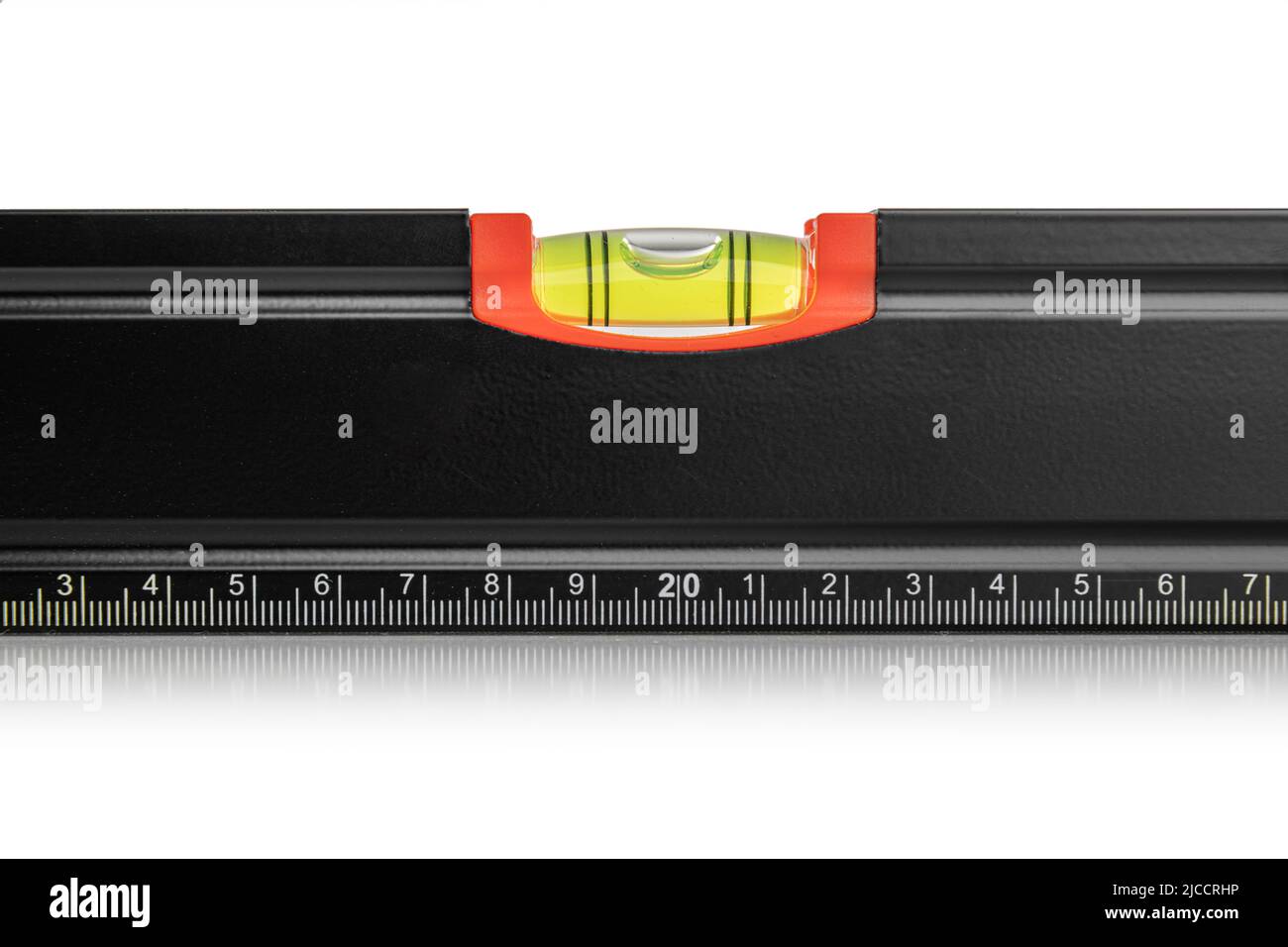 Magnetic building level isolated on white Stock Photo - Alamy