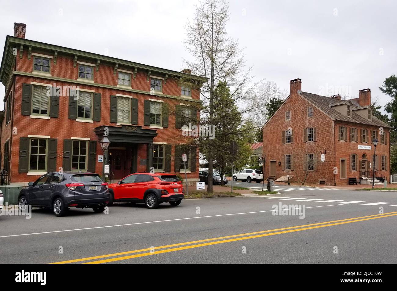 Odessa, Delaware, U.S.A - April 23, 2022 - The view of the historic ...