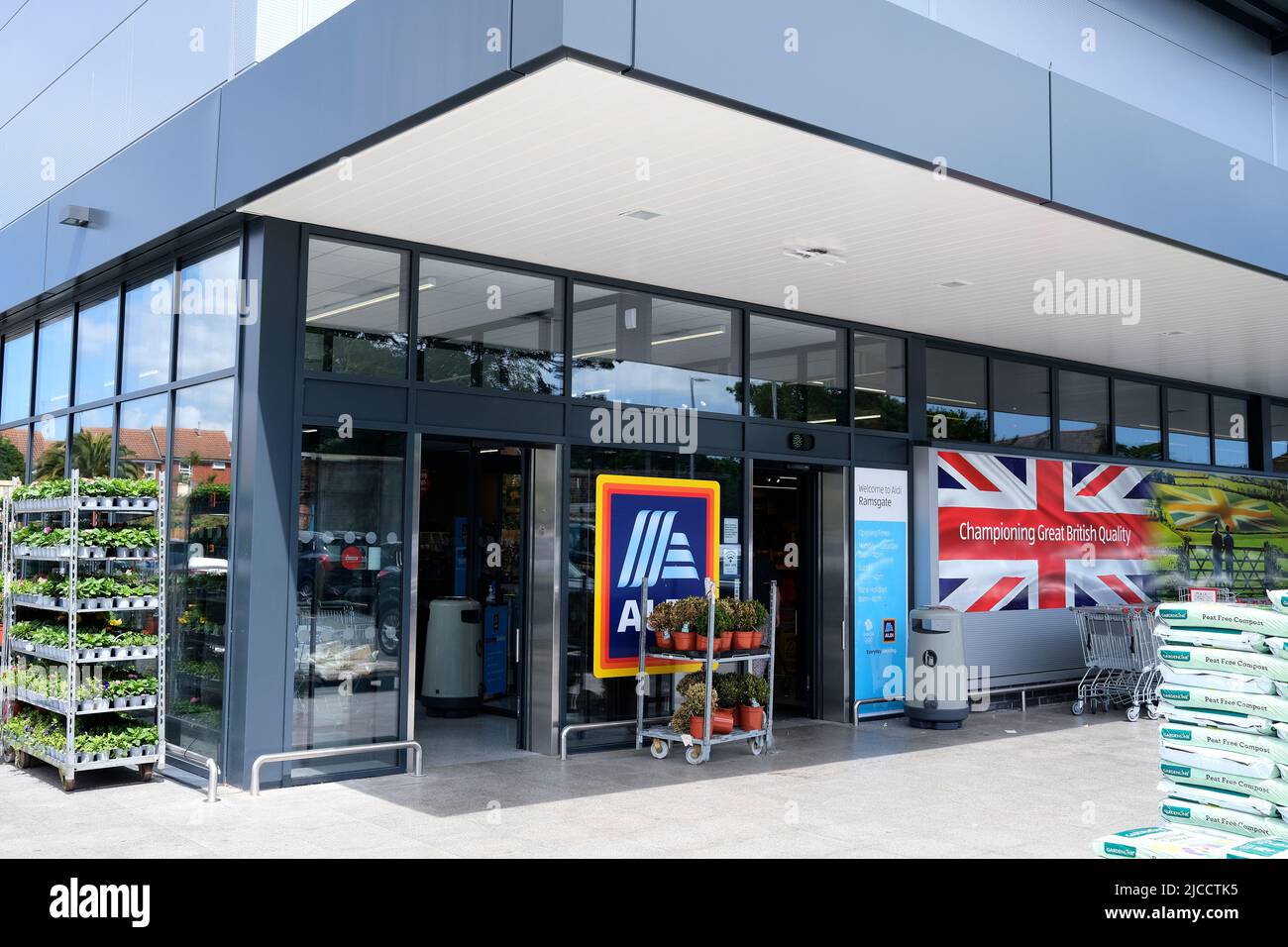 aldi food supermarket in hardrest road,ramsgate town,east kent,thanet ...