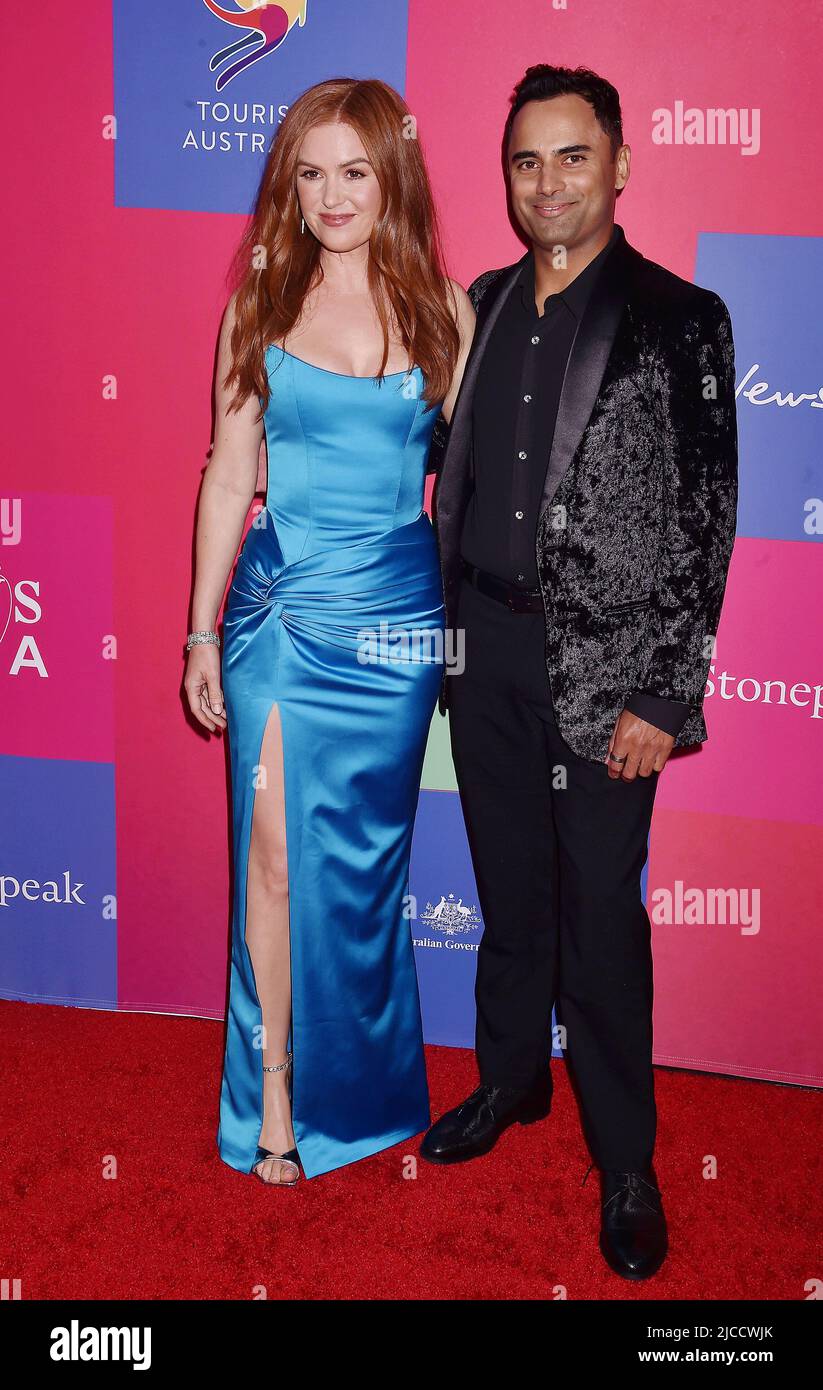 LOS ANGELES, CA - JUNE 11: (L-R) Isla Fisher and Tushar Apte attend G ...