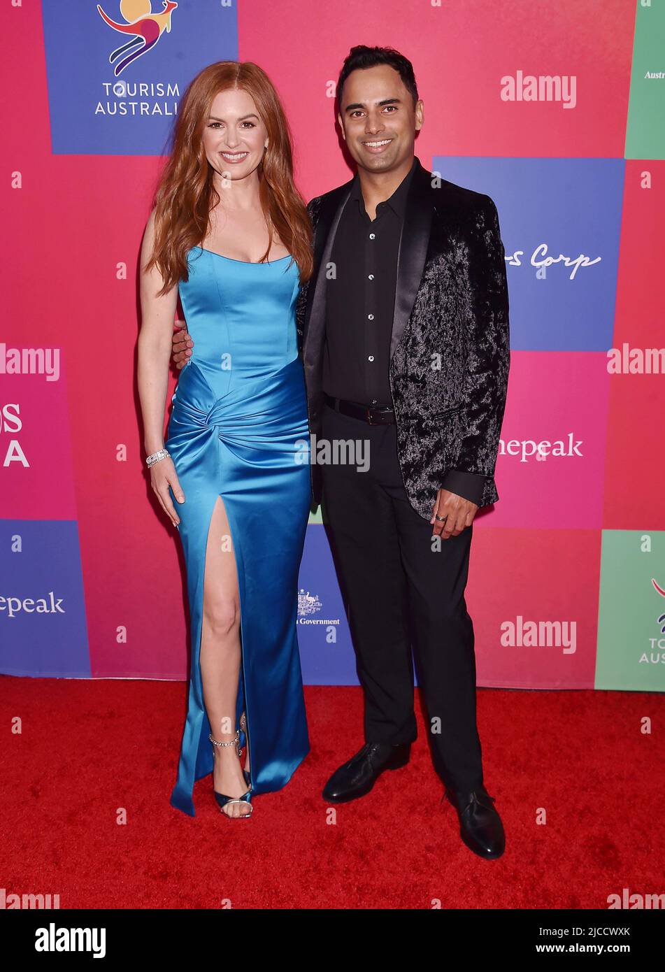 LOS ANGELES, CA - JUNE 11: (L-R) Isla Fisher and Tushar Apte attend G ...