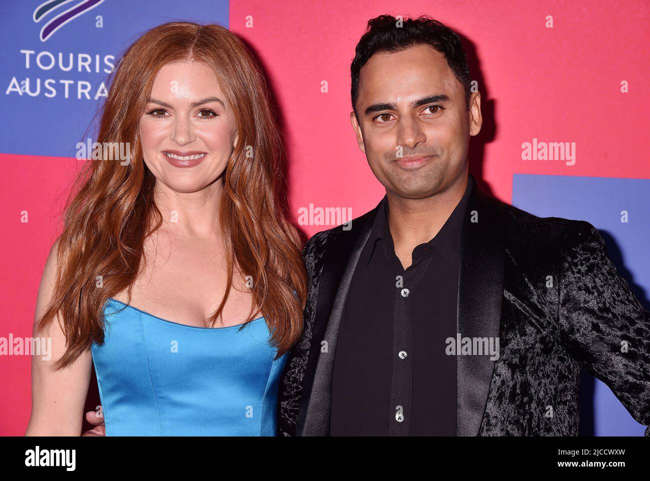 LOS ANGELES, CA - JUNE 11: (L-R) Isla Fisher and Tushar Apte attend G ...