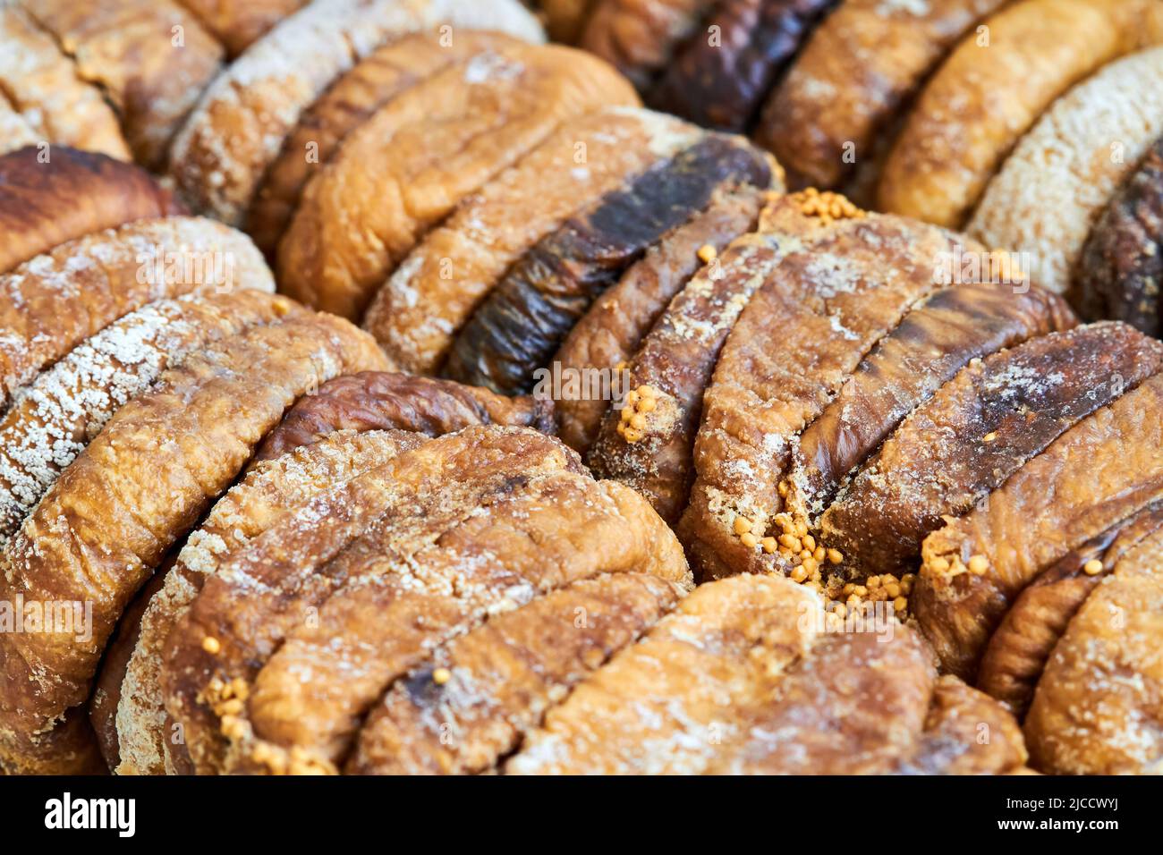 Organic dried figs close-up as vegetarian food background Stock Photo ...